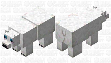 Blue Eyed Softly Colorful Polar Bear Minecraft Mob Skin