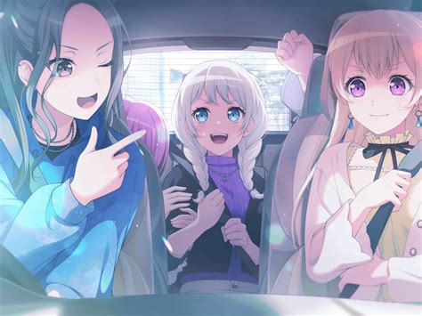 Safebooru Bang Dream Dress Green Eyes Grey Hair Official Art Short