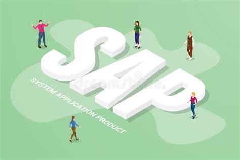 Sap System Application Product Concept Big Text Word And People Around