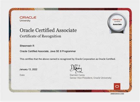 Oracle Oraclecertified Java Javaprogramming Bheemesh Raghupathy