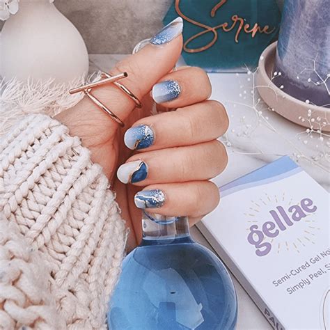 Midnight Snow Diy Semicured Gel Nail Sticker Kit