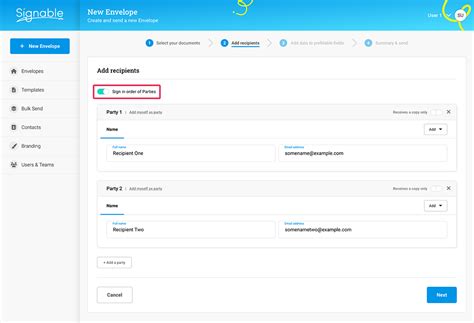 Setting The Signing Sequence Signable Help Centre