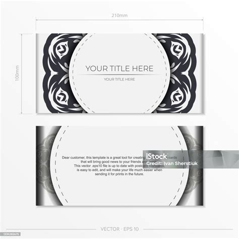 추상 패턴이있는 고급스러운 흰색 색 엽서 템플릿 만다라 장식이 있는 벡터 인쇄 준비 초대 설계 0명에 대한 스톡 벡터 아트 및 기타 이미지 Istock