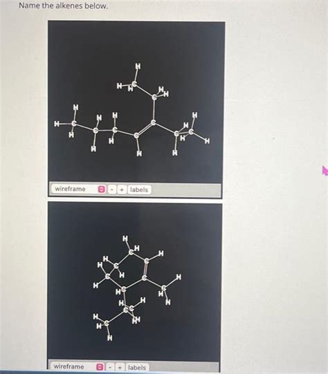 Solved Name The Alkenes Below