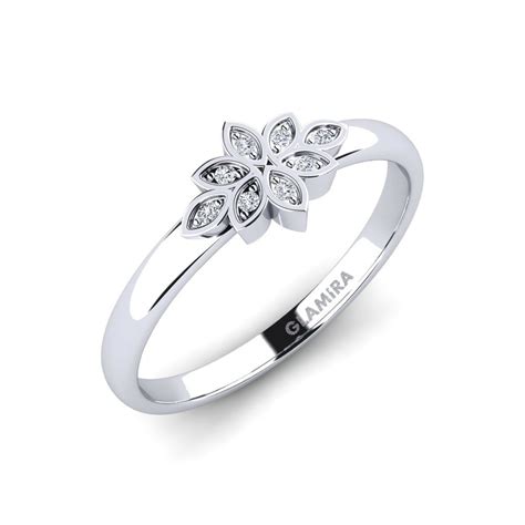 Buy 004 Carat Round Cut 14k White Gold Diamond Glamira Ring Emety