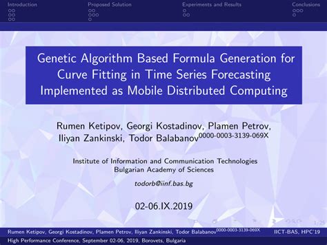 Pdf Genetic Algorithm Based Formula Generation For Curve Fitting In