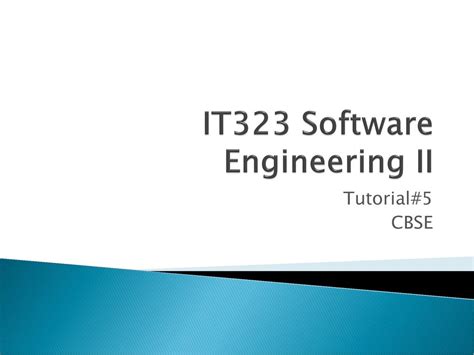 It323 Software Engineering Ii Ppt Download