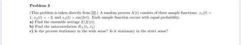 Problem 3 This Problem Is Taken Directly From