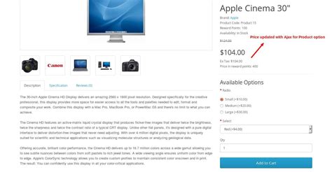 add to cart option selection opencart extension by