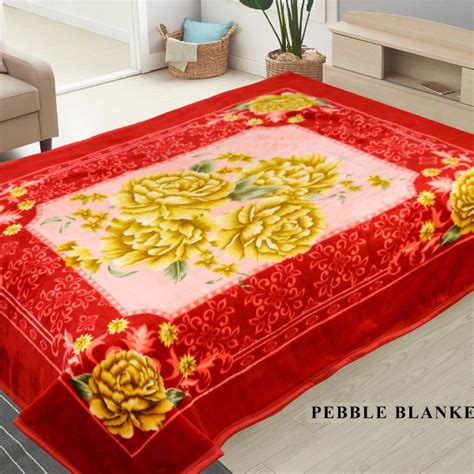 Ruby Single Bed Double Ply Pebbles Blanket