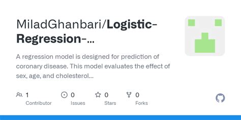 Github Miladghanbarilogistic Regression Modelprediction Of