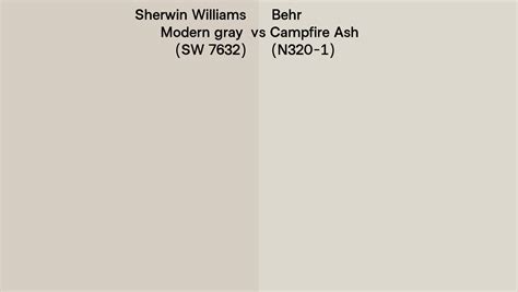 Sherwin Williams Modern Gray Sw 7632 Vs Behr Campfire Ash N320 1