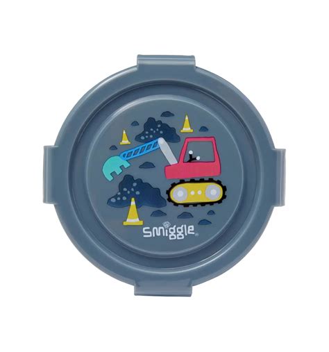 Smiggle Glide Teeny Tiny Round Snack Container Grey Y