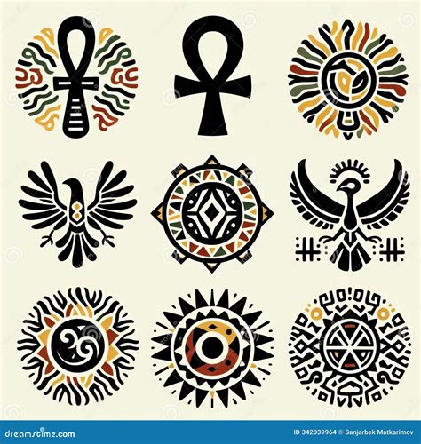 African Symbols Use Symbols Like The Ankh Egyptian Symbol Of Lif Stock