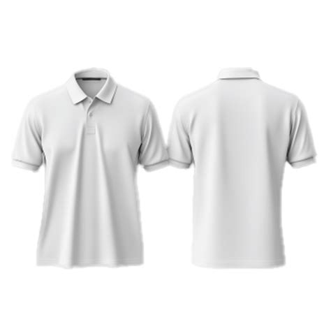 Frente Y Espalda Ver Blanco Polo Camisa Bosquejo Transparente 53064702 PNG