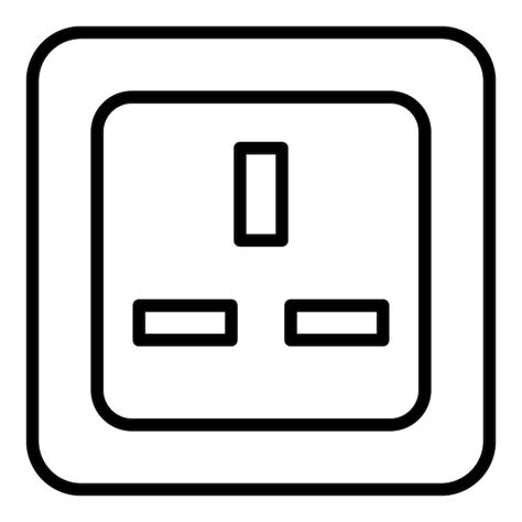 Premium Vector England Socket Icon Outline England Socket Vector Icon
