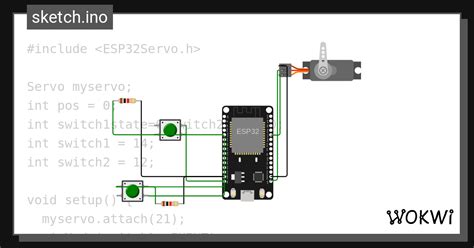 Servo With Switch Wokwi Esp Stm Arduino Simulator