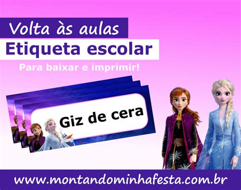 Etiquetas Escolares Frozen 2