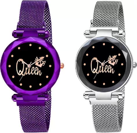 Analog Magnet Watch For Gilrs Women Queen Blue For Daily Ussage At Rs
