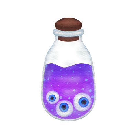 Cute Witch Potion Halloween Watercolor Clipart 13367518 Png