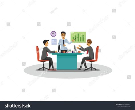 Teamwork Illustration Vector Business Presentation Illustration Stock