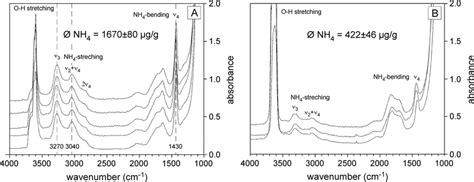 Ftir Spectra Of Sample K255 Recorded From Biotite A And Muscovite