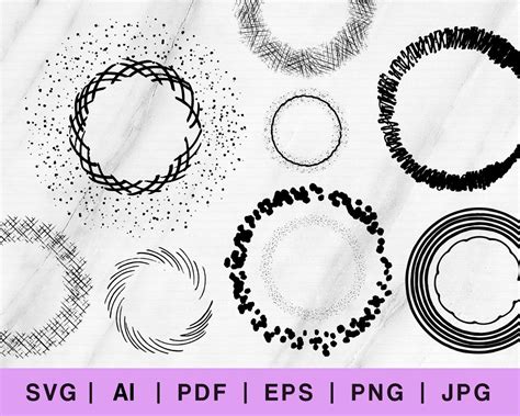 Circle Svg Bundle Dotted Circle Clipart Circle Frame Monogram Circle