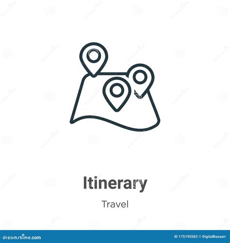 Itinerary Outline Vector Icon Thin Line Black Itinerary Icon Flat Vector Simple Element