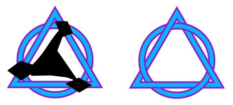 Trying Failing To Draw A Chain Effect W Circle And Triangle Inkscape Graphic Design Stack