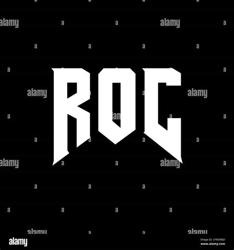 Roc Letter Logo Design For Technology Company Roc Logo Design Black