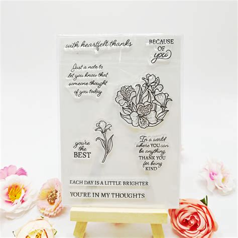 꽃 인감 스탬프 Diy 선물용 실리콘 투명한 생일 선물 여자 친구남자 친구를위한 최고의 친구 선물 베스트 셀러 1pcs 63inx43in160cmx1092cm