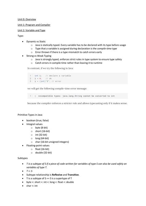 Cs2030 Complete Notes Cs2030 Programming Methodology Ii Nus