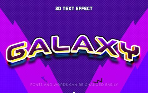 Premium Vector Galaxy 3d Editable Text Effect Style