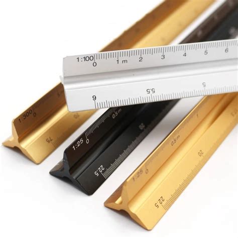 Engineer Tri Scale Triangular Scale Gauges Ruler Measuring Gauging