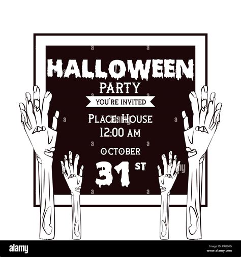 Halloween Party Invitation Card Stock Vector Image And Art Alamy