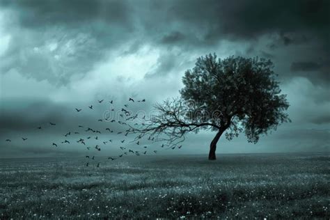 Tree Flying Away Birds Stock Illustrations 49 Tree Flying Away Birds