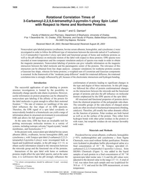 Simona Cavalurotational Correlation Times Of Proteins Pdf