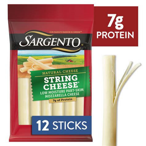Sargento Natural Mozzarella String Cheese Sticks 12 Count Same Day
