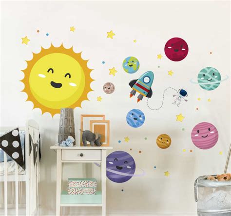 Saulės sistemos vaikų sienos lipdukas Tenstickers