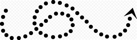 Curved Dotted Arrow Line Art Point Up Citypng