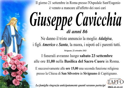 Giuseppe Cavicchia Taffo Onoranze Funebri