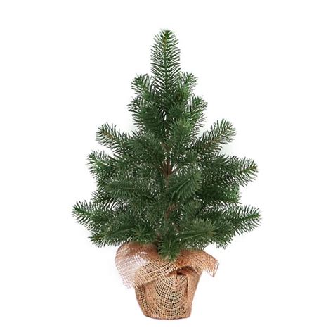 Новорічна штучна лита ялинка Premium настільна в мішковині 45 см зелена фото відгуки