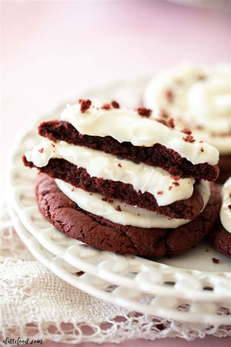 Red Velvet Cookies With Cream Cheese Frosting