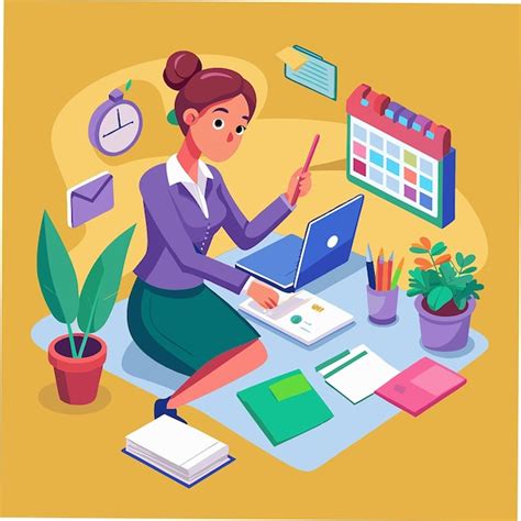 Premium Photo Young Woman Jane With Tasks On Paper Sheets Planning Schedule To Finish Task On