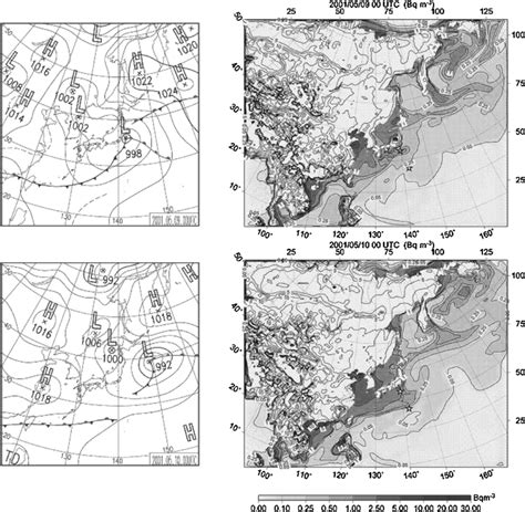 Surface Weather Chart And Calculated Horizontal Distribution Of Surface