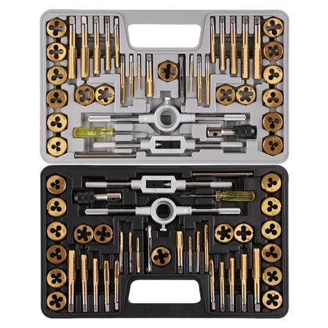 Anfrere Brass Coated 80pcs Sae And Metric Tap And Set Metric Standard