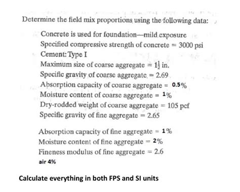 Solved Determine The Field Mix Proportions Using The Chegg Com