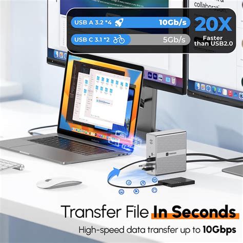 Uds033 Tobenone Displaylink Docking Station Triple Monitor With 120w P Tobenone