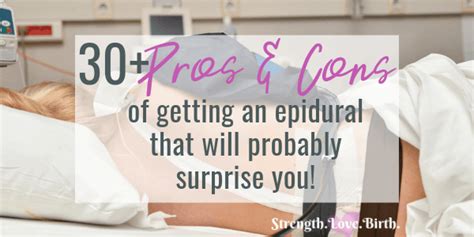 Revealing And Surprising Pros Cons Of Getting An Epidural