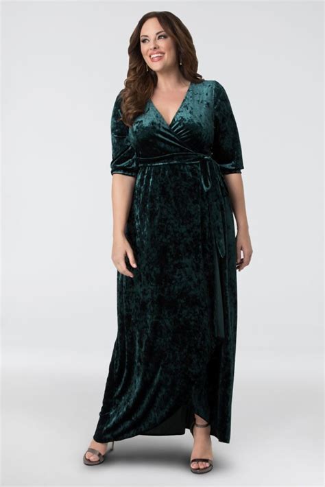 Cambria Velvet Plus Size Wrap Maxi Mother Of Bridegroom Dress